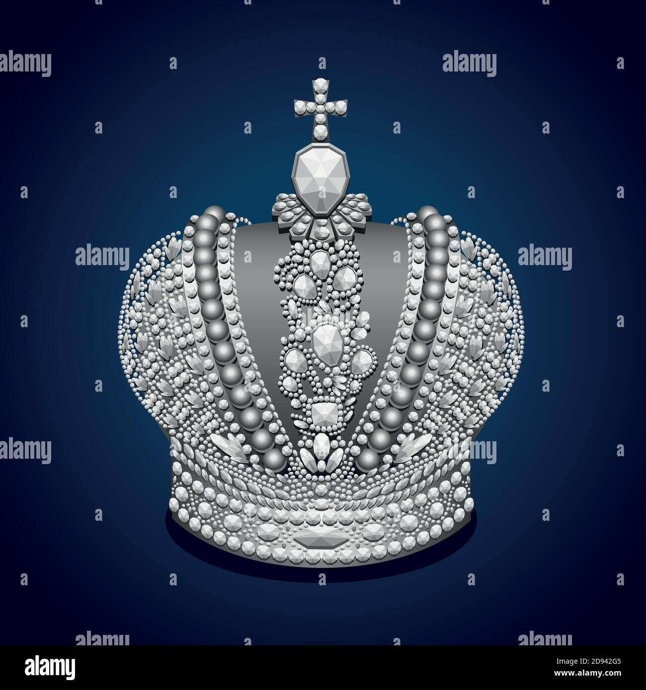Big silver royal crown on dark background Stock Vector Image & Art - Alamy