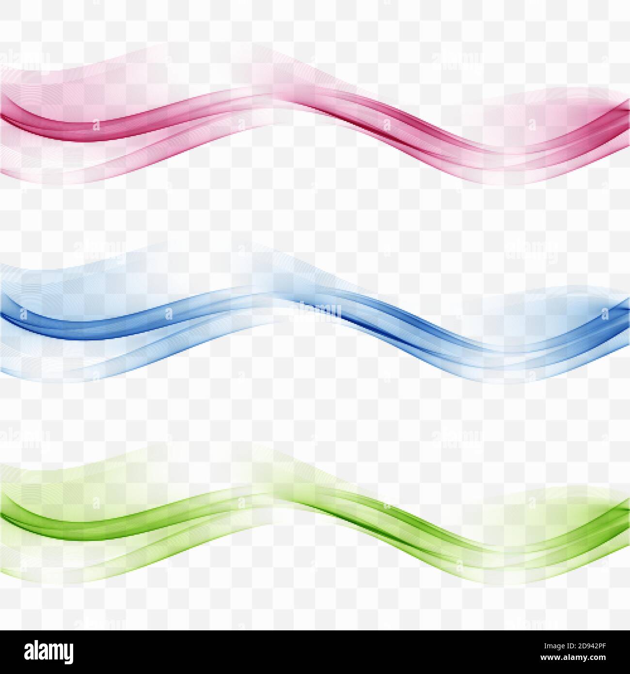 Set of transparent waves Abstract colour background waves Stock Vector ...