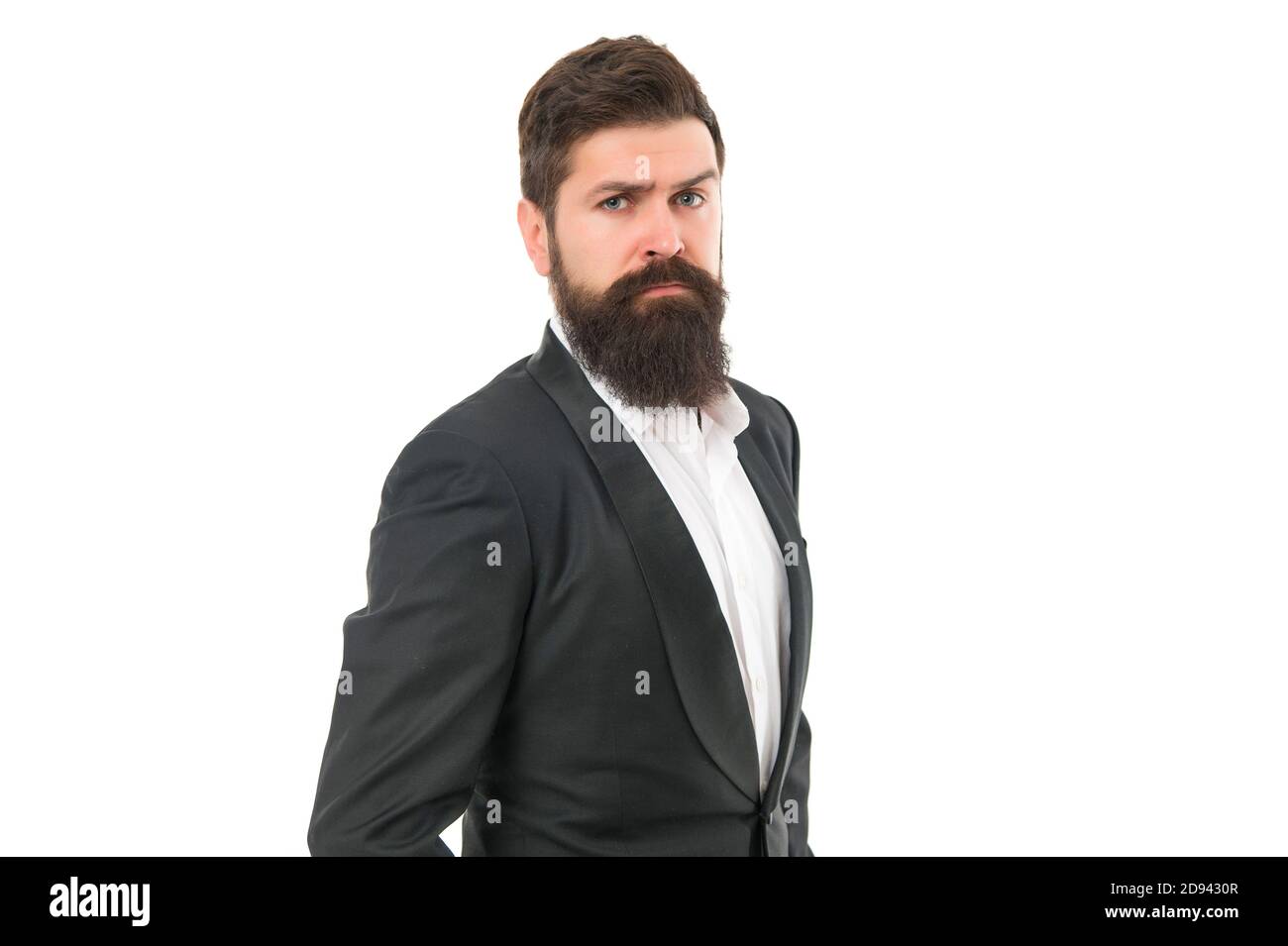 Facial hair and grooming. Fashion model with long beard and mustache ...