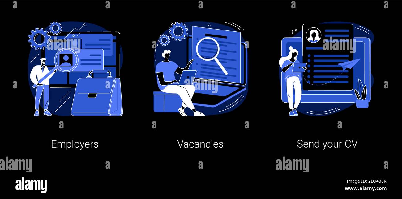 Apply for a job abstract concept vector illustrations Stock Vector ...