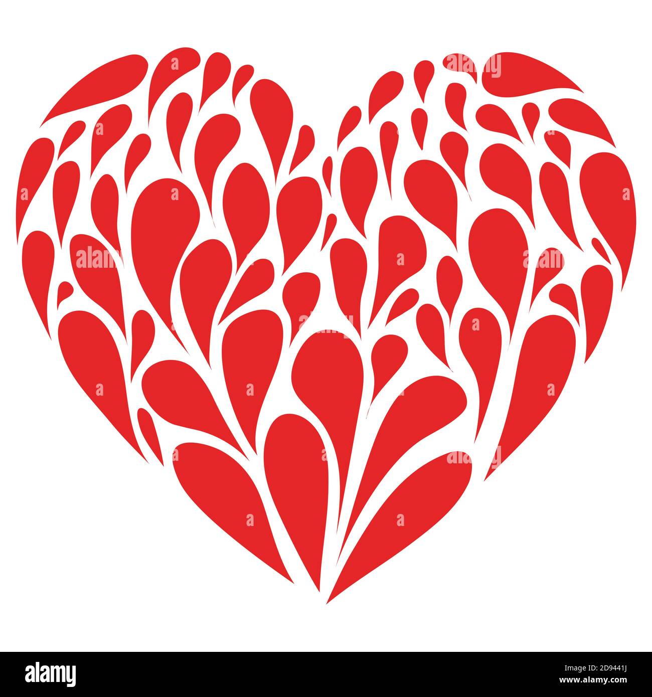 Vector stylized elements of the heart. Valentine s Day Stock Vector ...