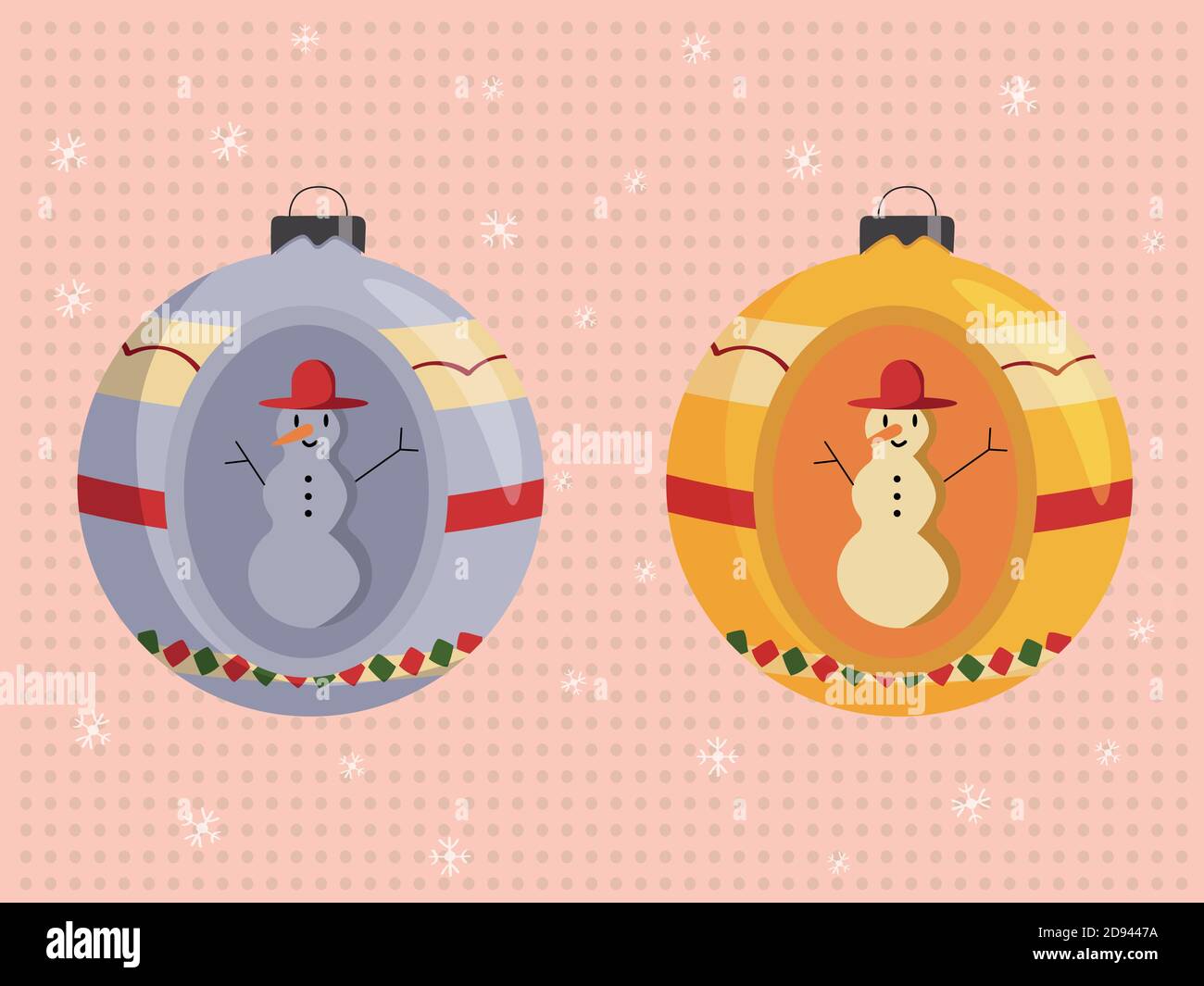 Christmas tree toy snowman Stock Vector Images - Alamy