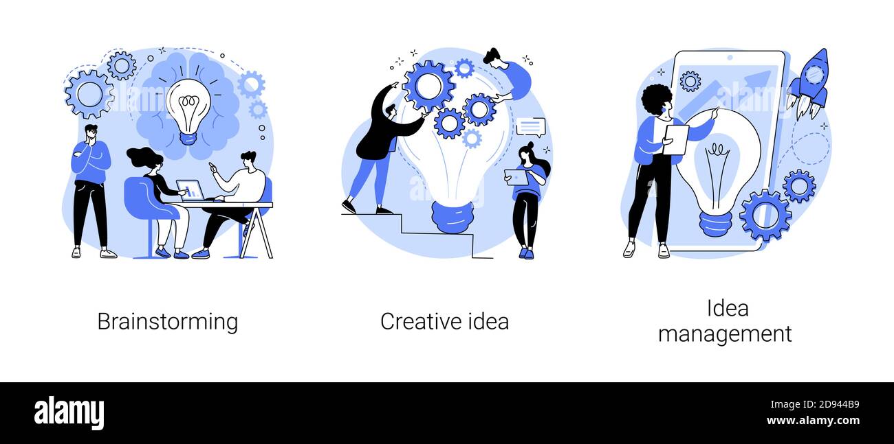 Creative thinking abstract concept vector illustrations Stock Vector ...