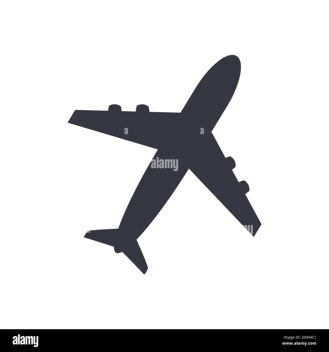 Plane vector icon in modern flat style isolated. Symbol plane is good ...
