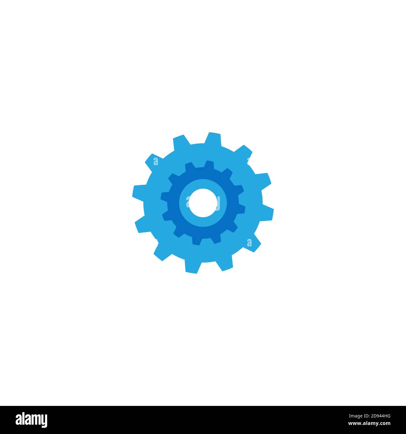 Blue Gear or cog icon. Stock vector illustration isolated Stock Vector ...