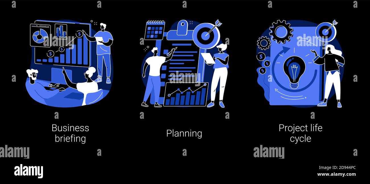Project management abstract concept vector illustrations Stock Vector ...