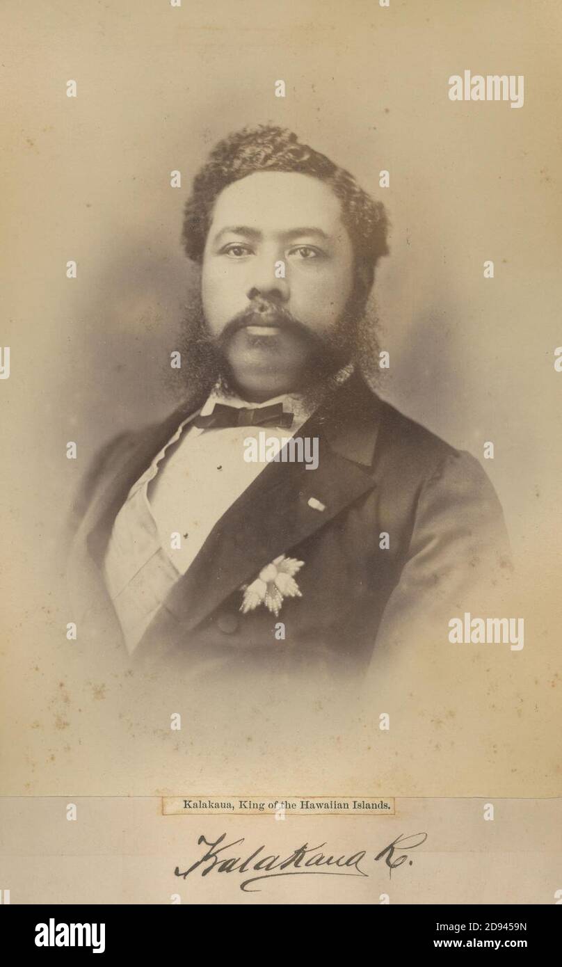 Kalakaua, photograph by Menzies Dickson (Bonhams Stock Photo - Alamy