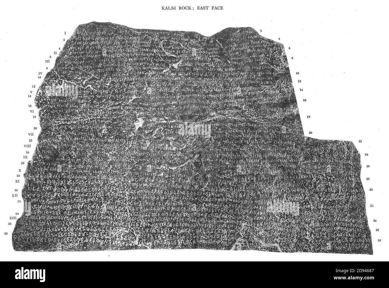 Kalsi inscription East face Stock Photo - Alamy