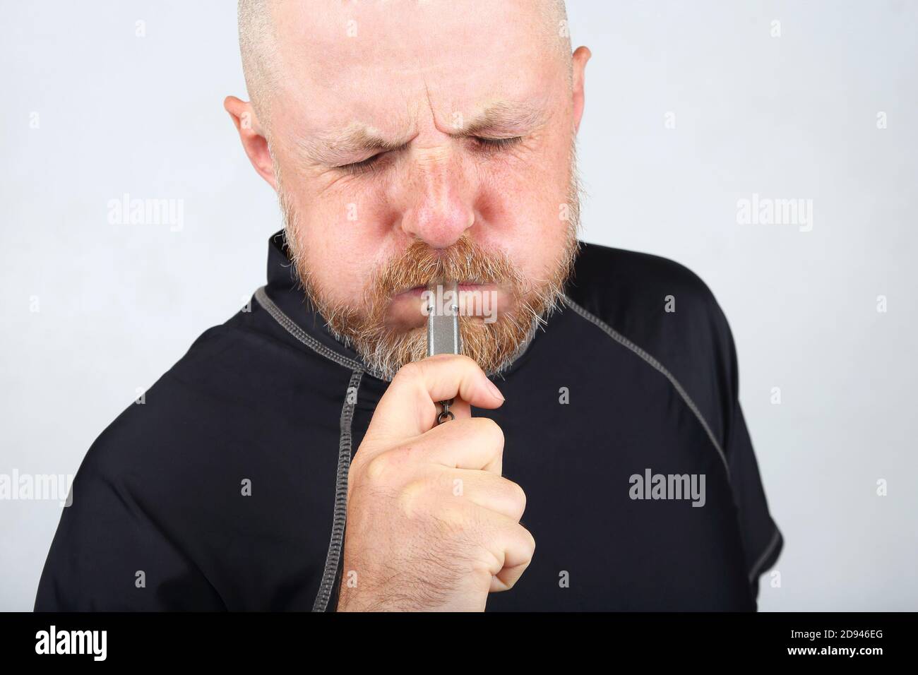 Whistle mouth whistling hi-res stock photography and images - Alamy