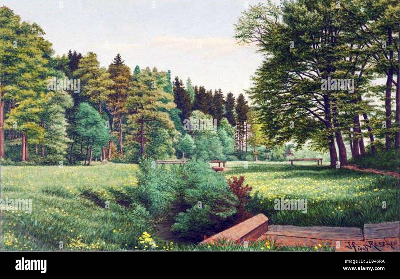 Józef Raszka A glade in the park 1907 Stock Photo - Alamy