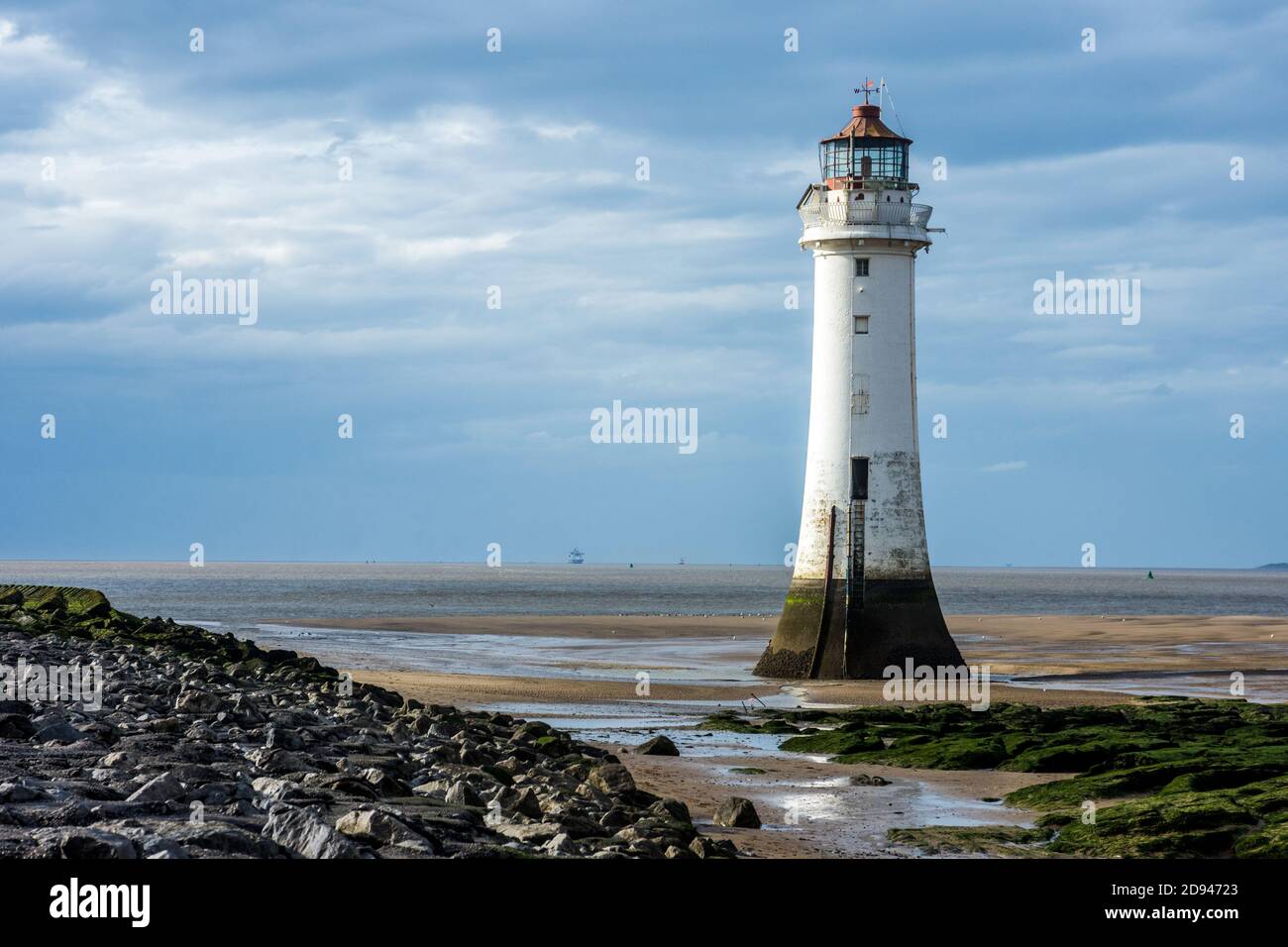 Perch Rock lighthouse is a decommissioned lighthouse at New Brighton ...
