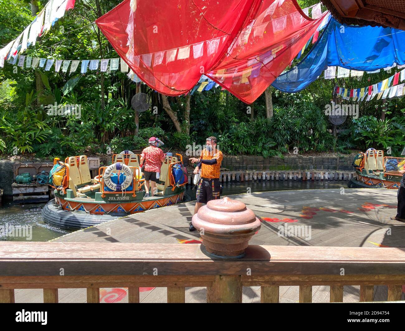 Orlando, FL/USA-6/18/20: Cast members cleaning the water vehicles at ...