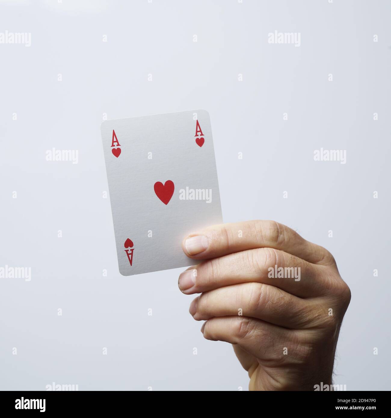 The ace in the hand Stock Photo - Alamy