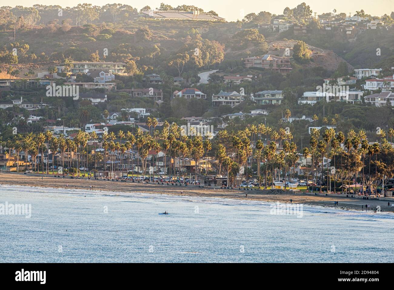 October morning view of La Jolla Shores Beach. La Jolla, CA, USA Stock ...