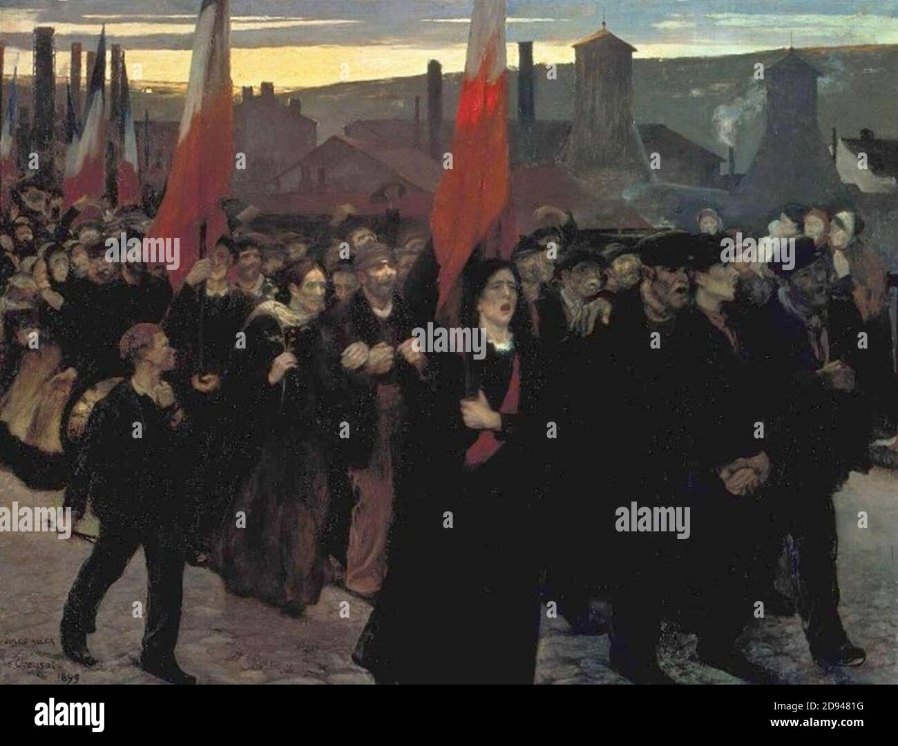 Jules Adler La Grève au Creusot 1899 Pau Stock Photo - Alamy