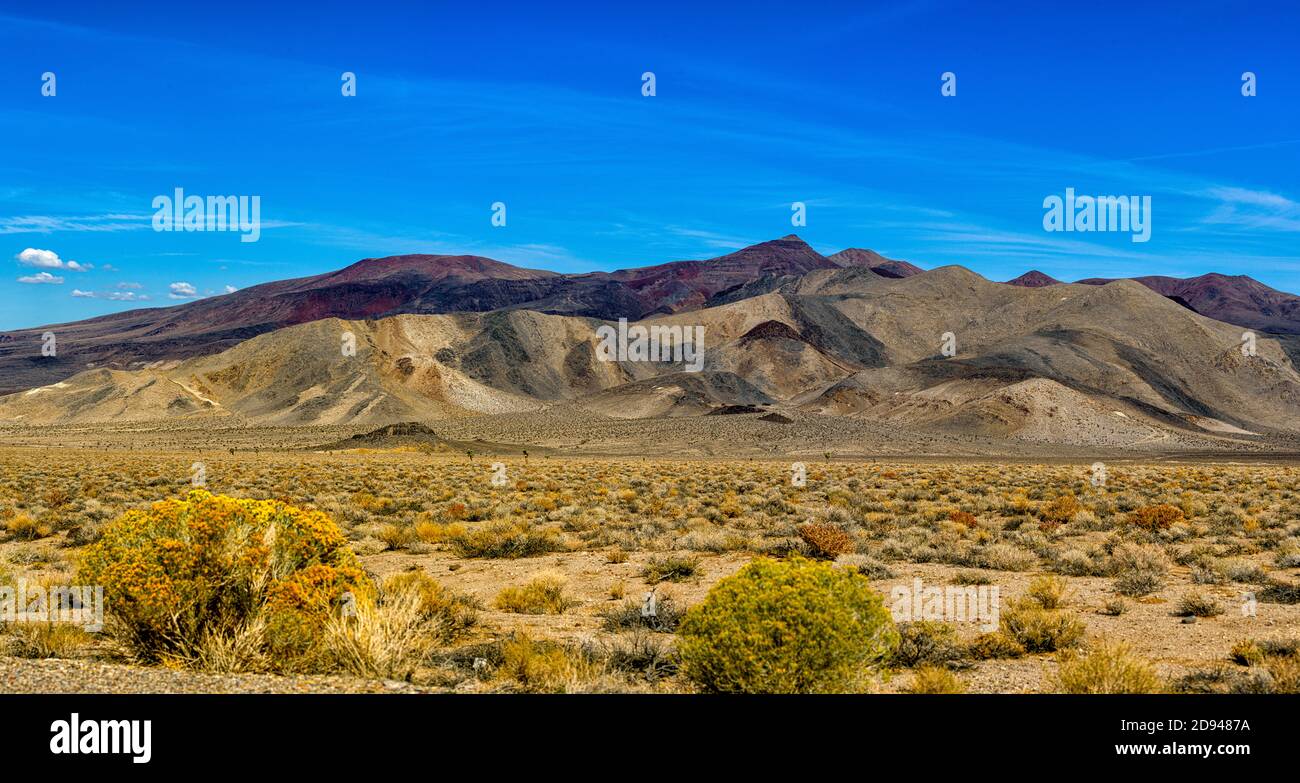 Mountain range in Panamint valley running parallel to the Nadeau Trail ...