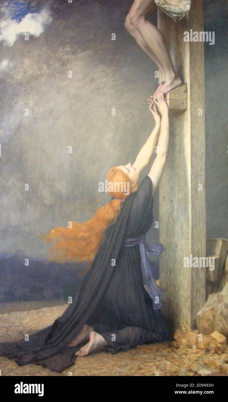 Jules Joseph Lefebvre - El Dolor de María Magdalena Stock Photo - Alamy