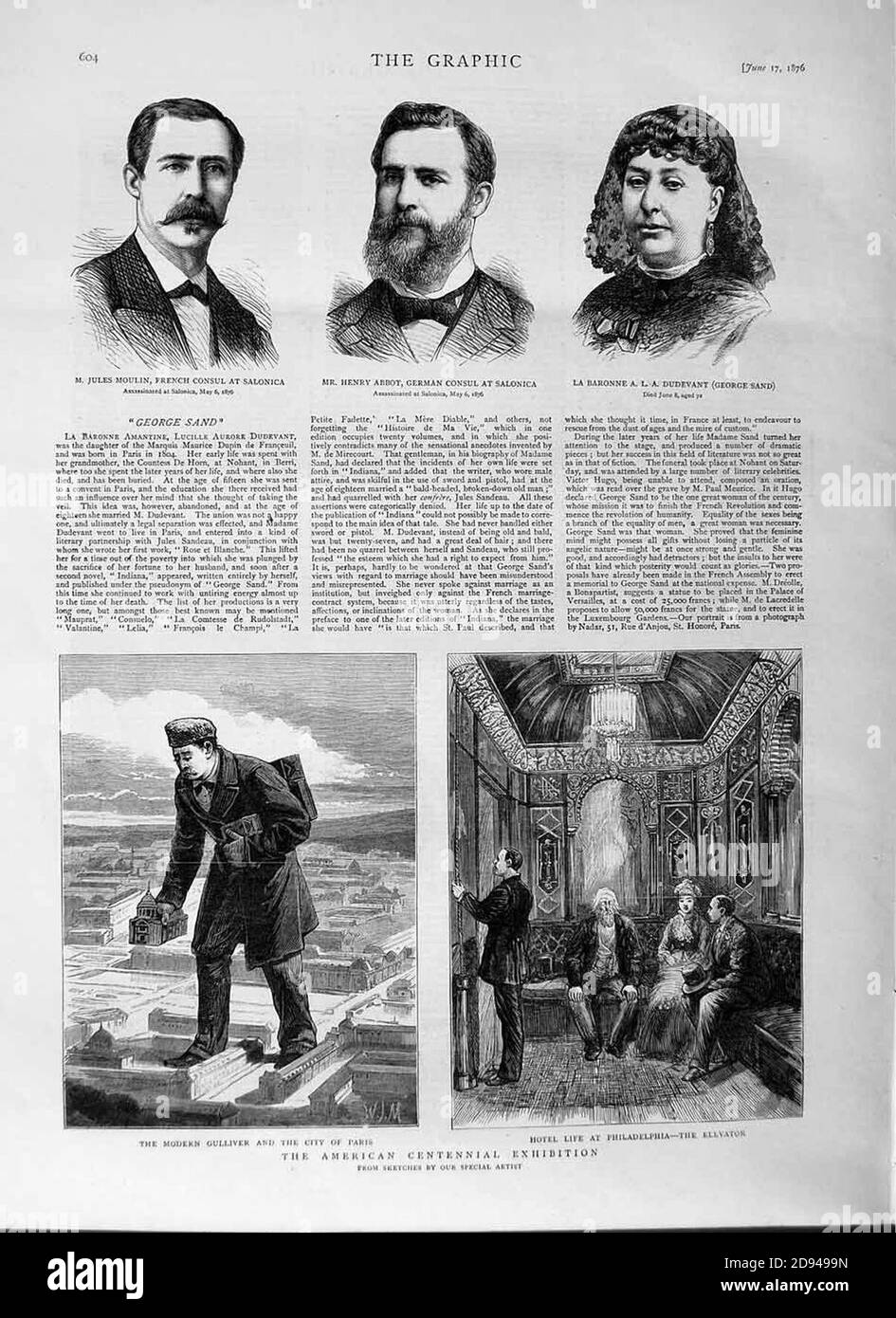 Jules Moulin Henry Abbot The Graphic 17 June 1876 Stock Photo - Alamy