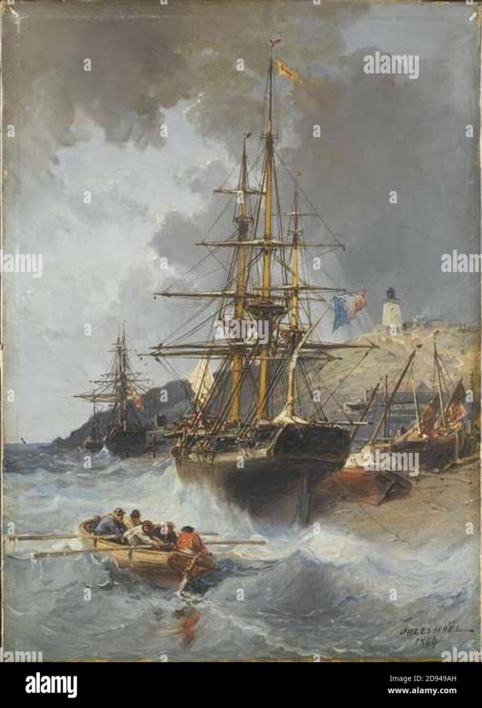 Jules Noël - Marine 1864 Stock Photo - Alamy