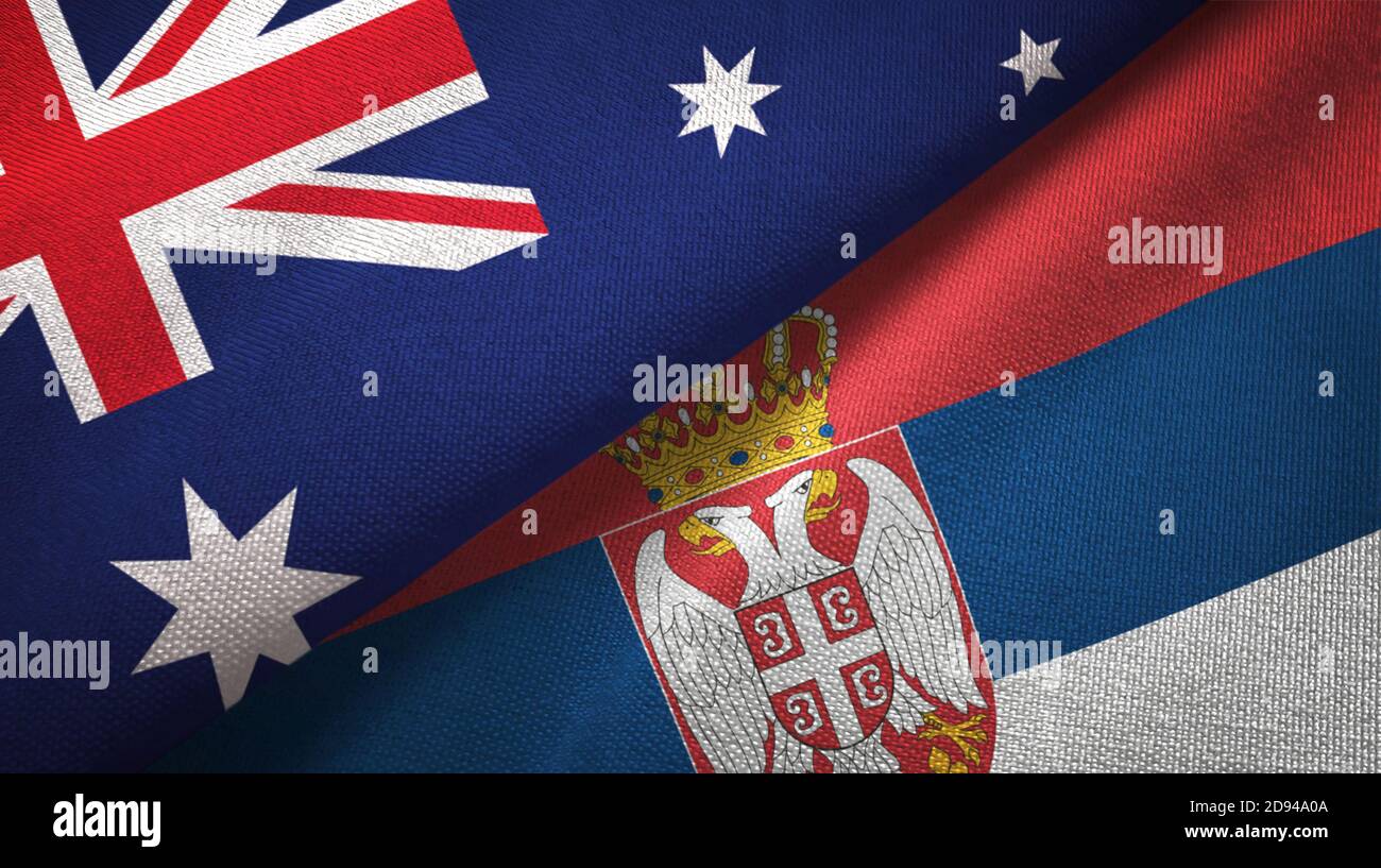 Australia serbia flag hi-res stock photography and images - Alamy