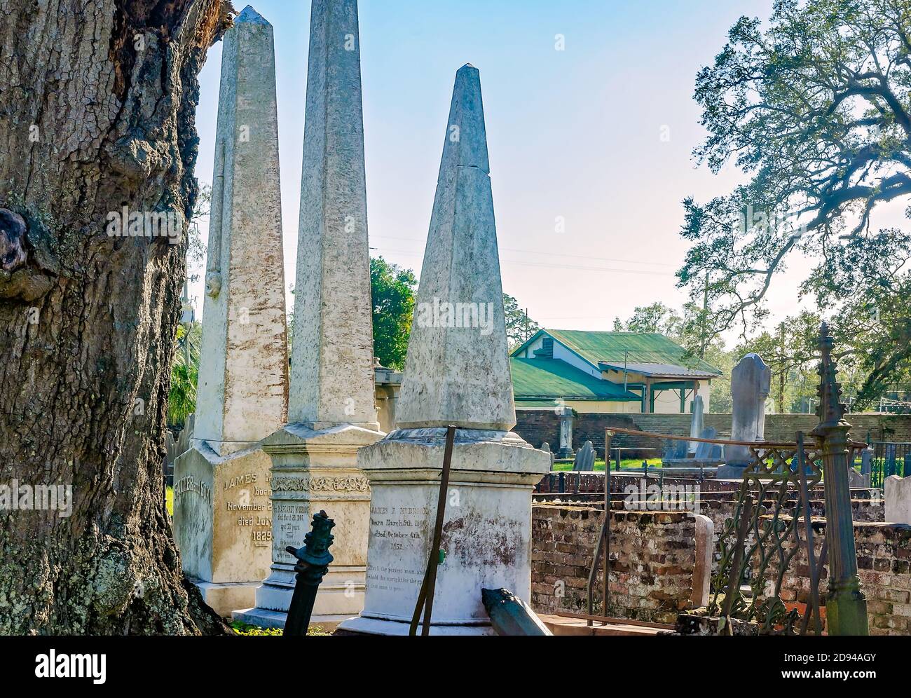 Headstones stand in Church Street Graveyard, Oct. 31, 2020, in Mobile ...