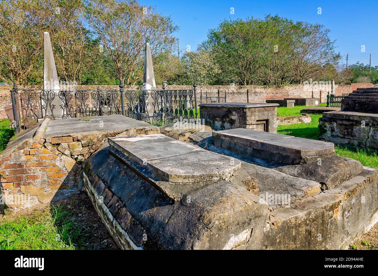 Headstones stand in Church Street Graveyard, Oct. 31, 2020, in Mobile ...