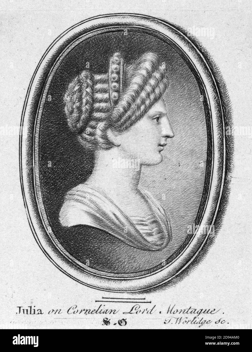 Julia, daughter of Caesar and wife of Pompey 18th century Stock Photo ...