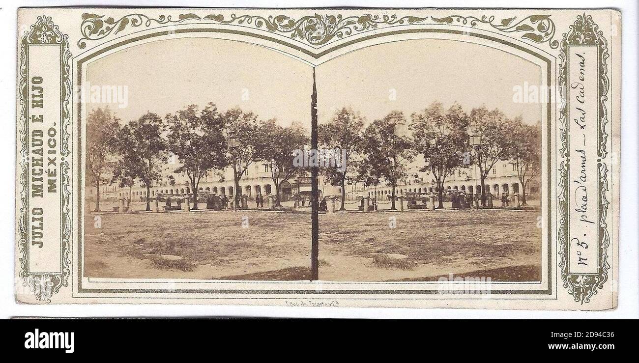 Julio Michaud E Hijo c1860 n5 place d armes Las Cadenas Stock Photo - Alamy
