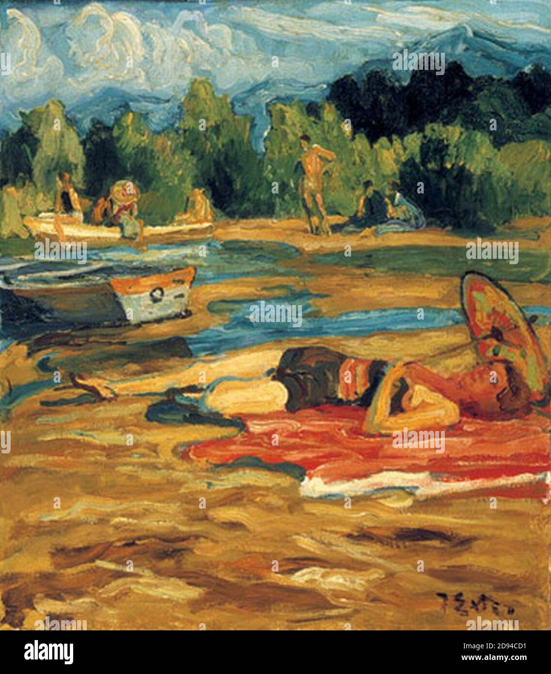 Julius Exter - Badende Stock Photo - Alamy