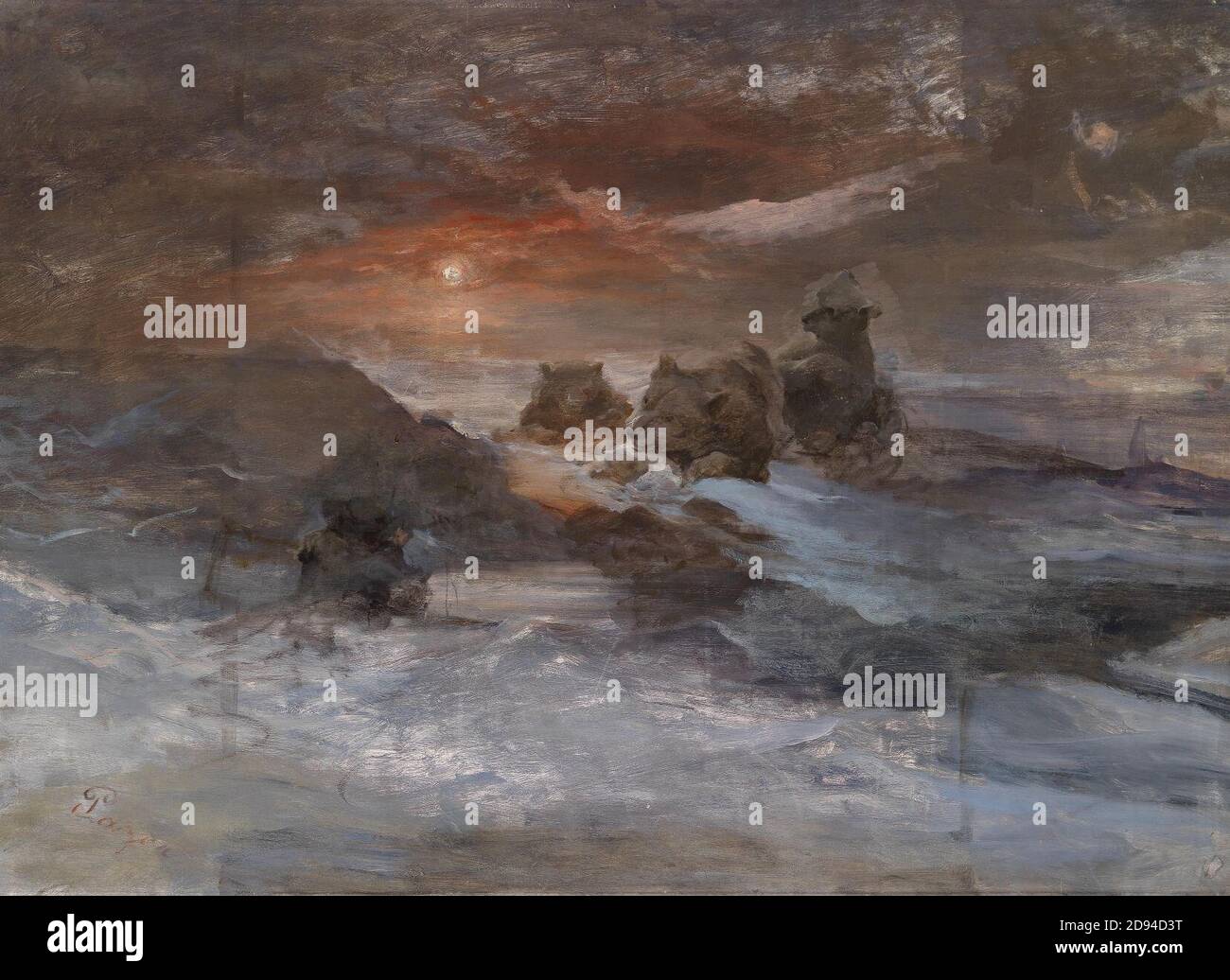 Julius Payer Bärenjagd auf Franz-Josef-Land Stock Photo - Alamy