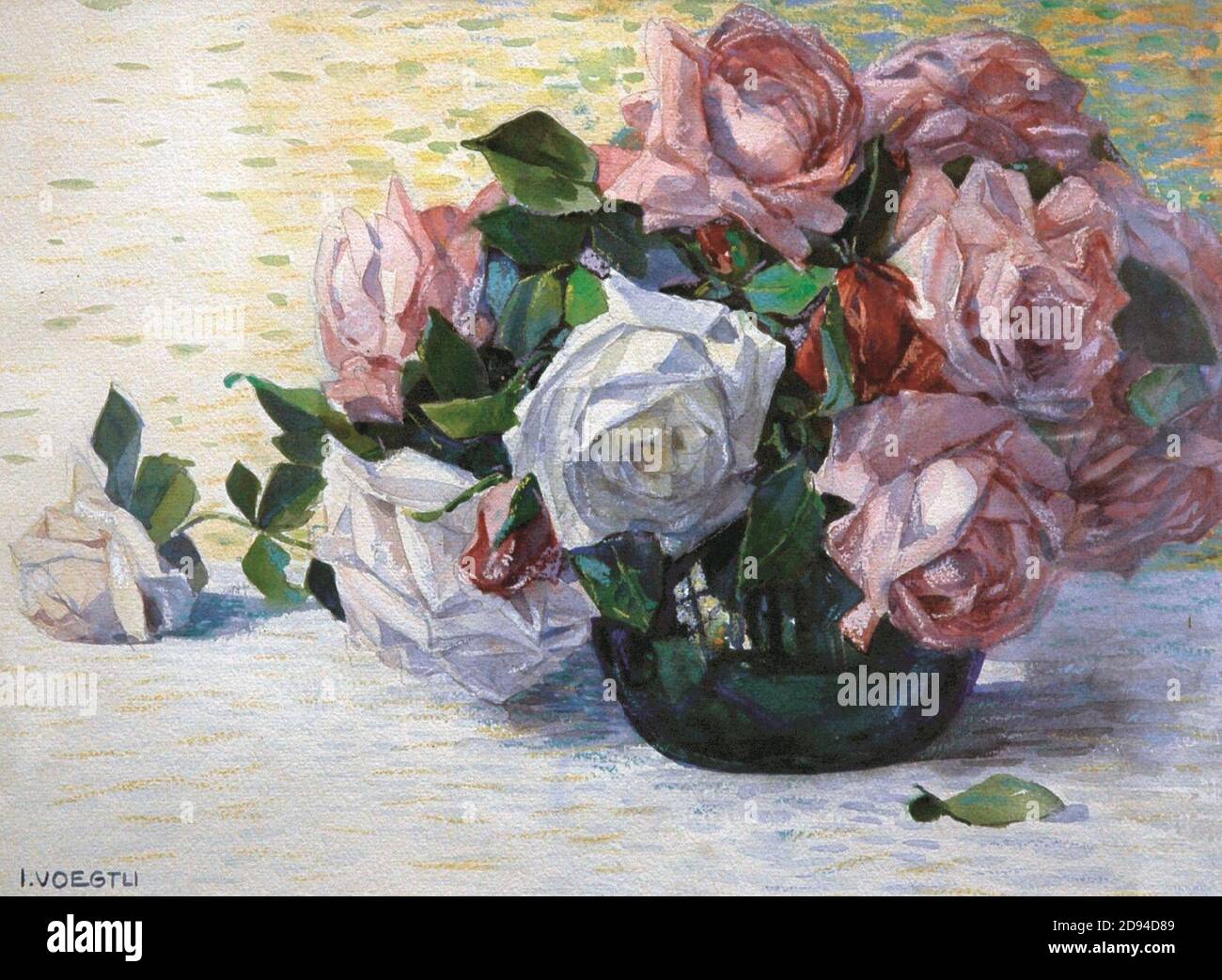 Julius Voegtli, Rosen in der Vase Stock Photo - Alamy