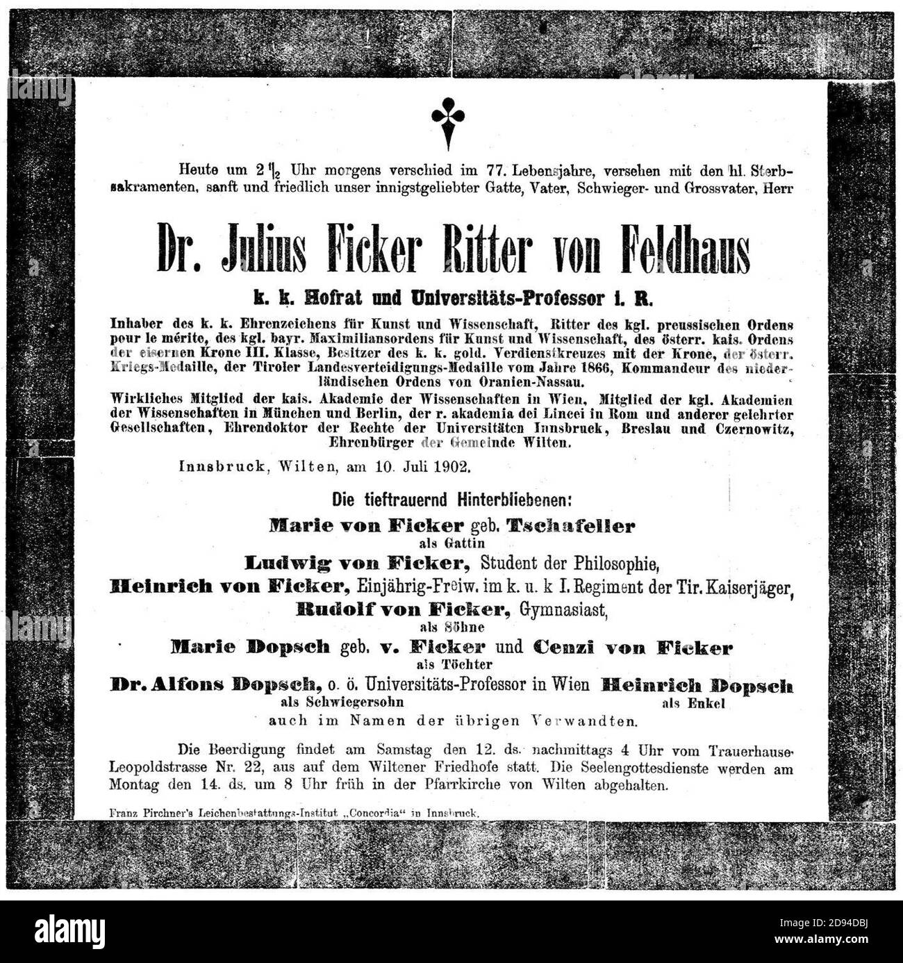 Todesanzeige hi-res stock photography and images - Alamy