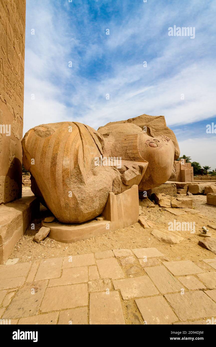 Fallen Colossus of Ramses II, Ramseseum, Thebes, Egypt Stock Photo - Alamy