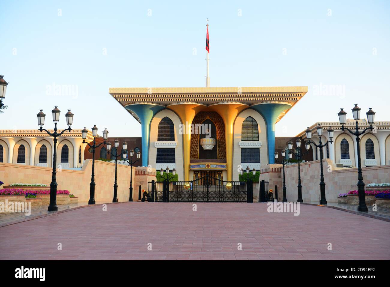 The Al Alam Palace in old Muscat, Oman Stock Photo - Alamy