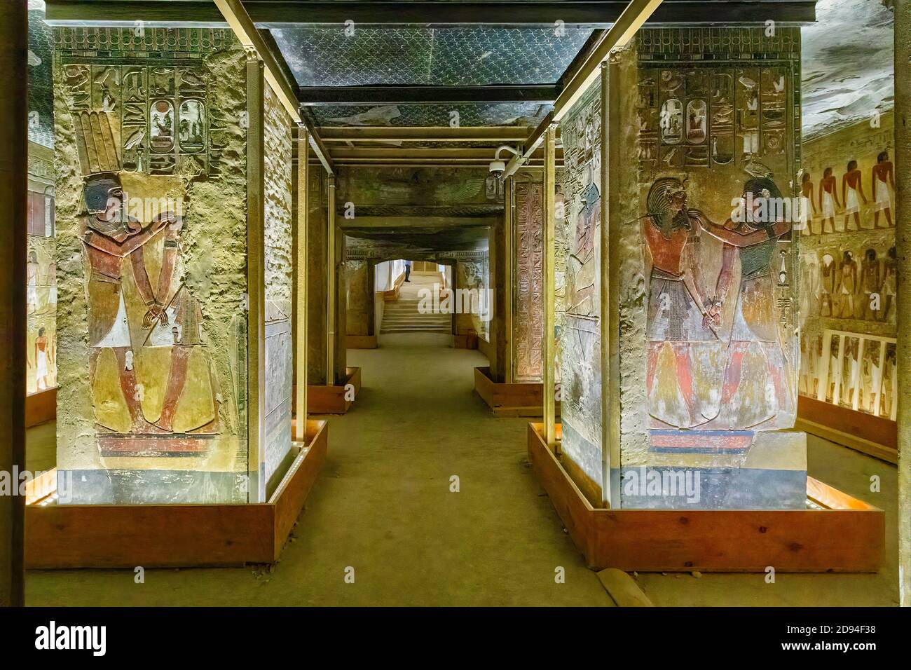 First Pillared chamber, F, in KV17, Pharaoh Seti I’s Tomb in the Valley ...