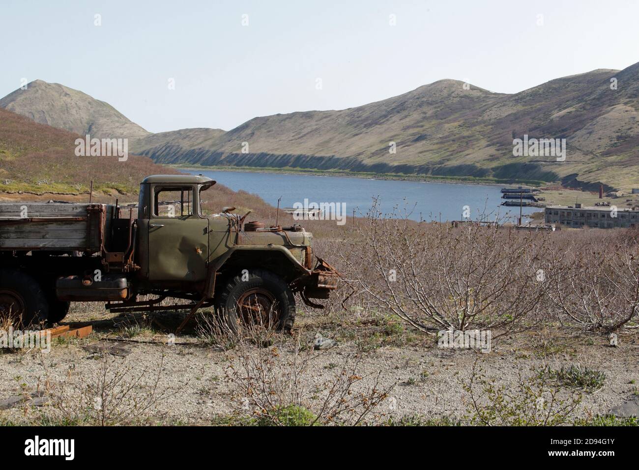 Abandoned Russian Submarine base, Simushir, Kuril Islands, far east ...