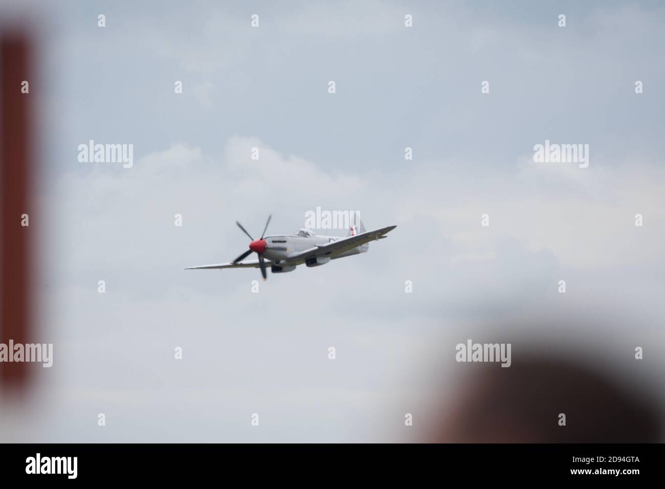 Supermarine Spitfire FR Mk.XVIII (Mk.18) flying at Duxford Air Show ...