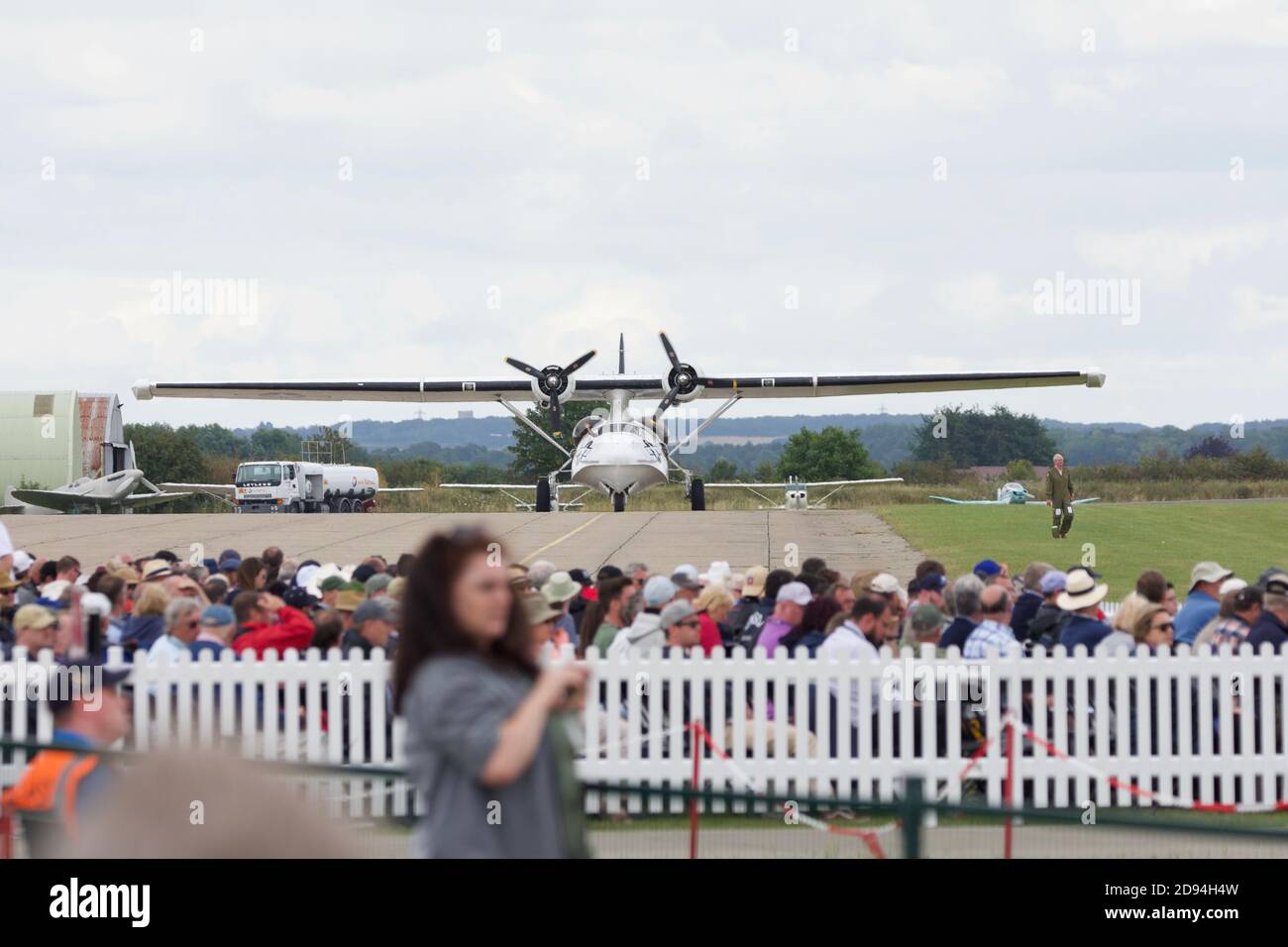 PBY Catalina, Miss Pick Up, on the runway at the Duxford Air Show 2019 ...