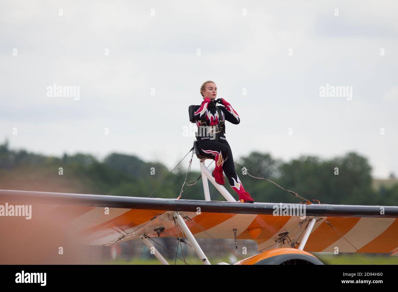 AeroSuperBatics Wingwalkers performing at Duxford Air Show 2019 / wing ...