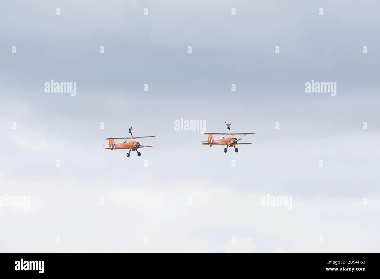 AeroSuperBatics Wingwalkers performing at Duxford Air Show 2019 / wing ...