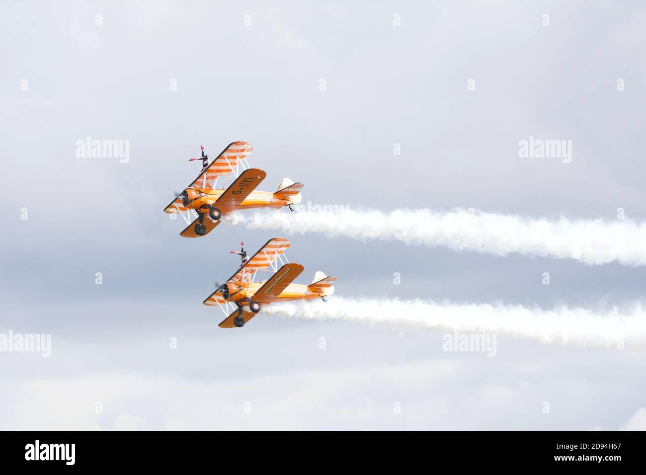 AeroSuperBatics Wingwalkers performing at Duxford Air Show 2019 / wing ...