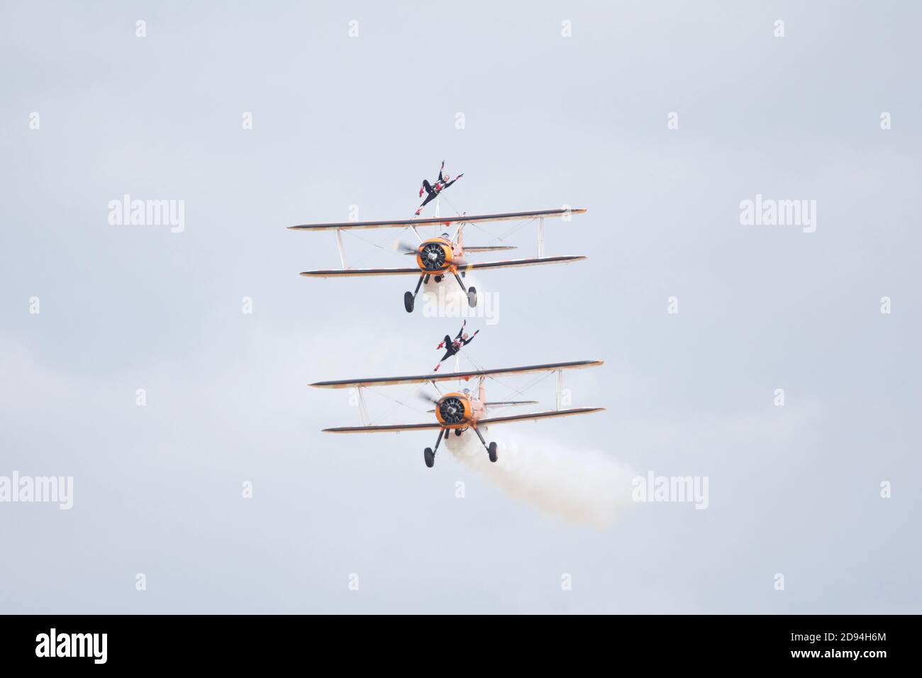AeroSuperBatics Wingwalkers performing at Duxford Air Show 2019 / wing ...
