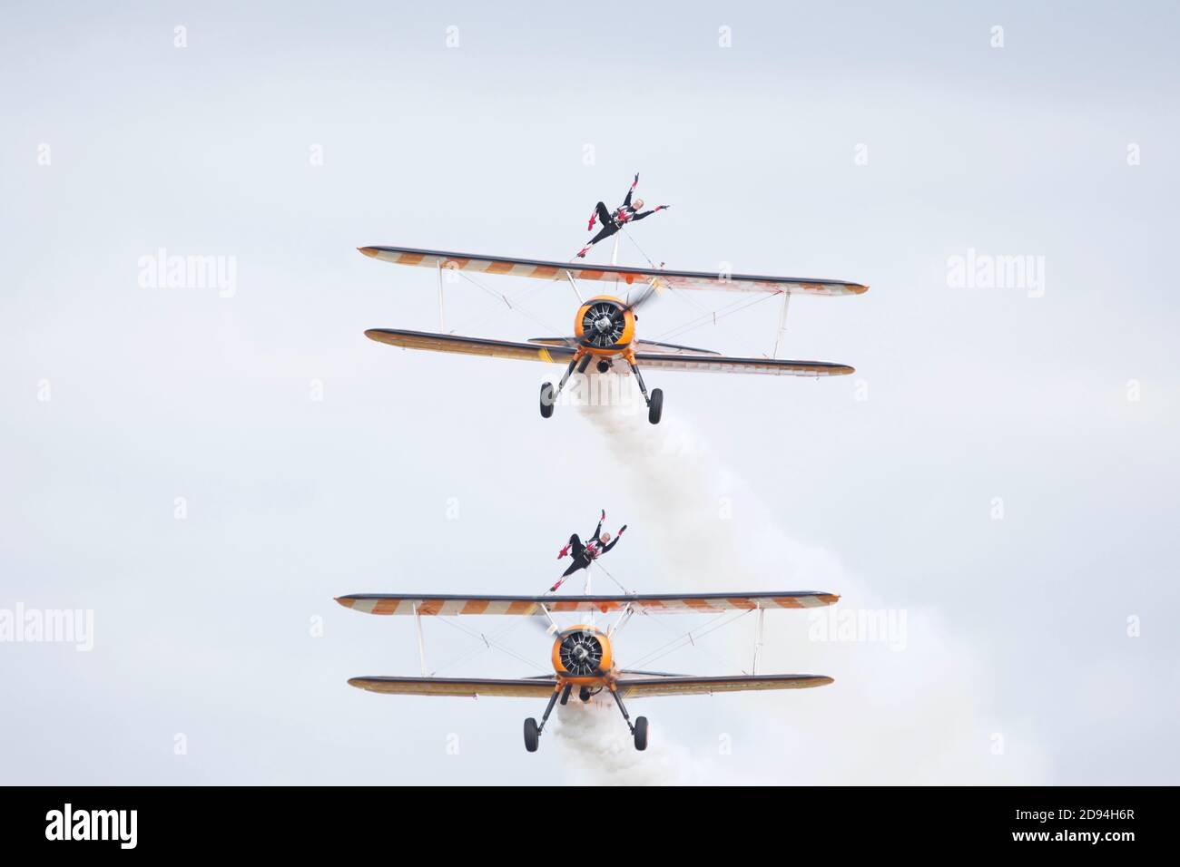 AeroSuperBatics Wingwalkers performing at Duxford Air Show 2019 / wing ...