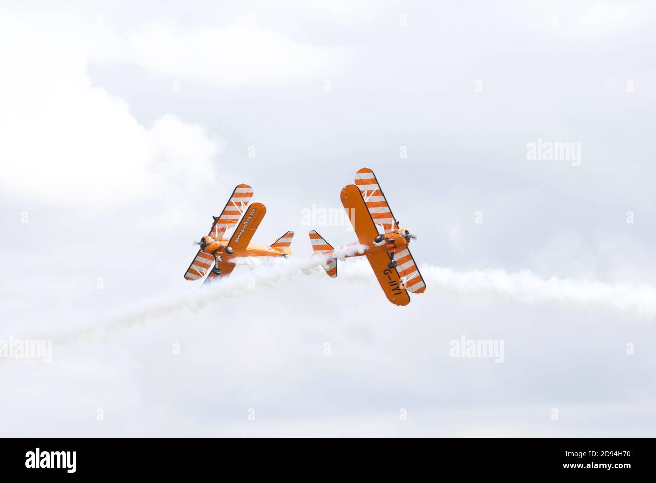 AeroSuperBatics Wingwalkers performing at Duxford Air Show 2019 / wing ...