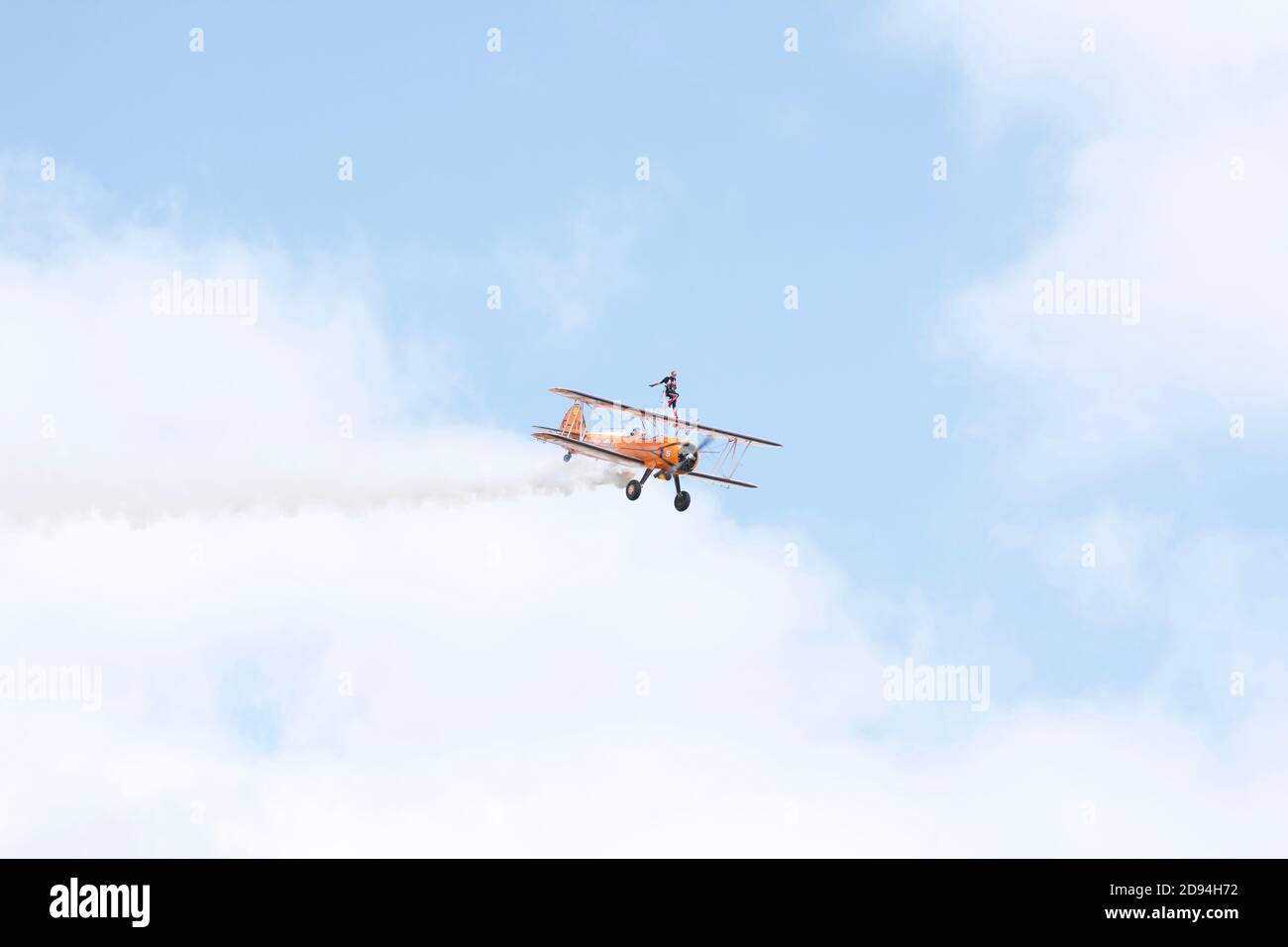 AeroSuperBatics Wingwalkers performing at Duxford Air Show 2019 / wing ...