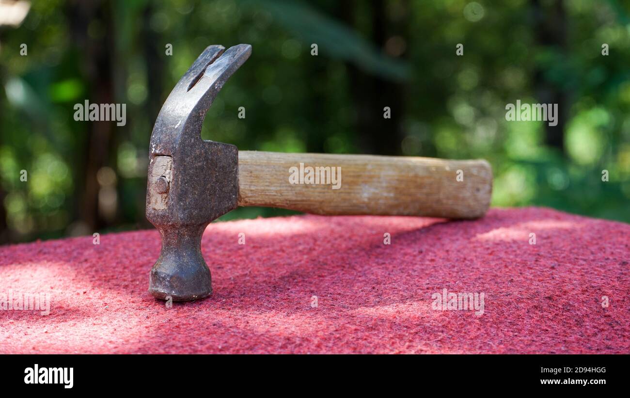 Heavy wooden hammer hi-res stock photography and images - Alamy