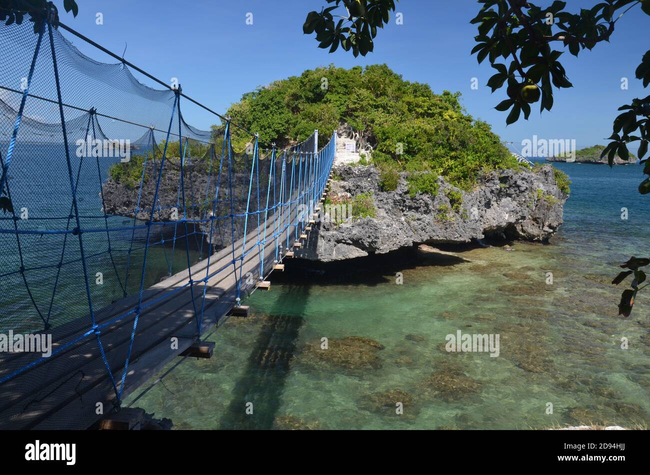 Bridge in Hundred Islands National Park in Luzon, Philippines Stock ...