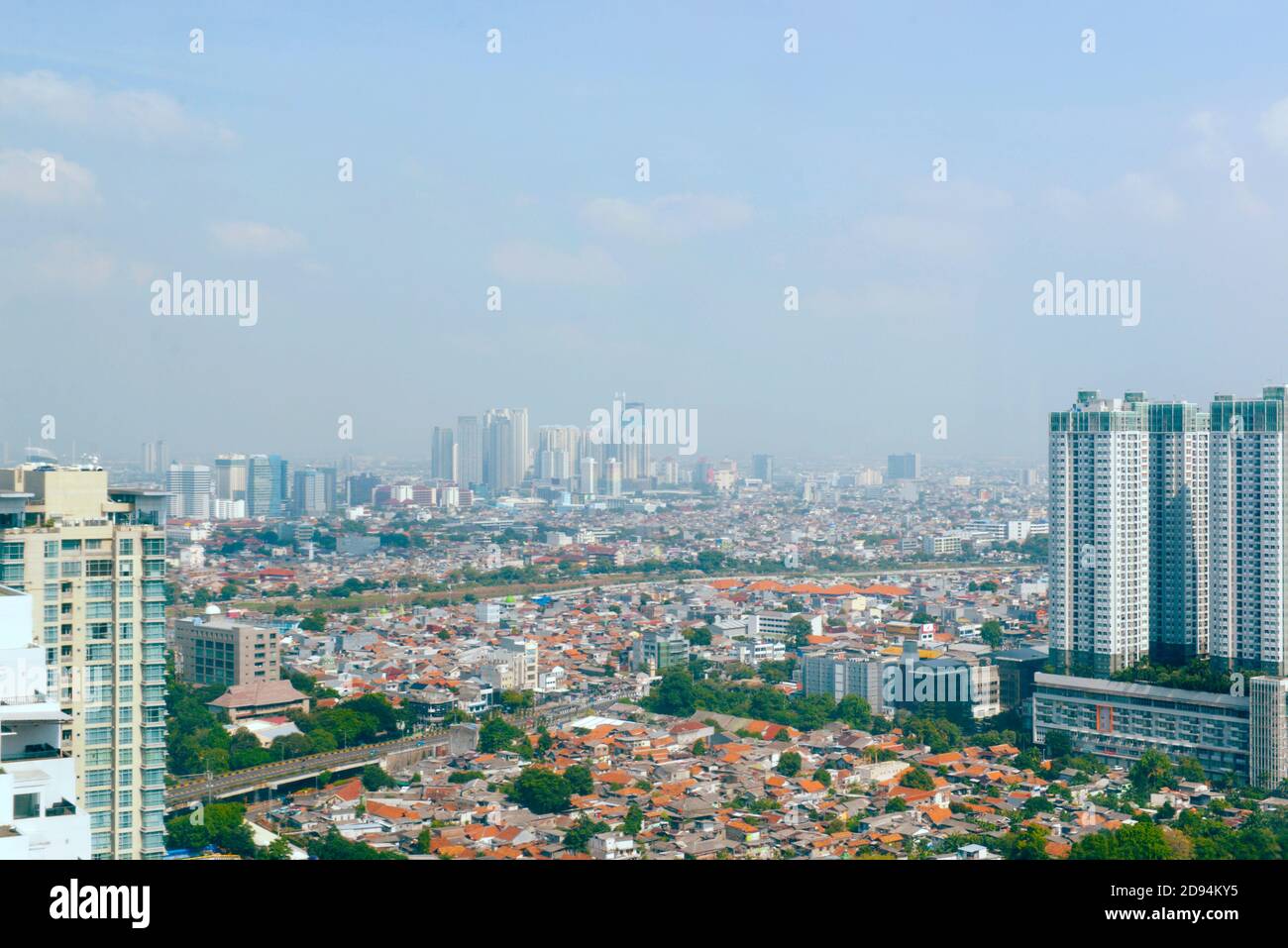 Jakarta city skyline with urban skyscrapers in the day. Jakarta ...