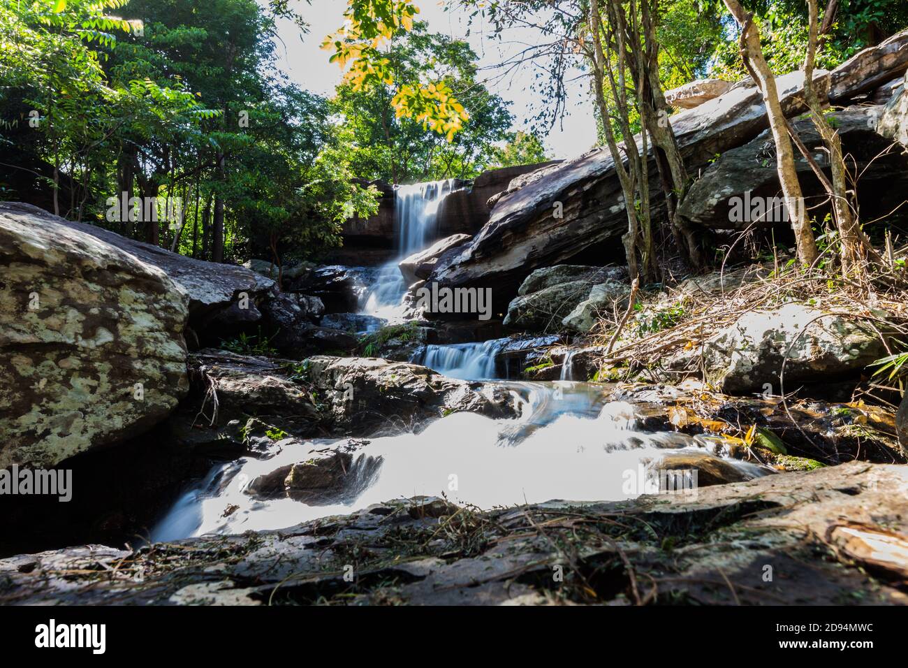 Tropical waterfall in rain forest ,Nature Stock Photo - Alamy