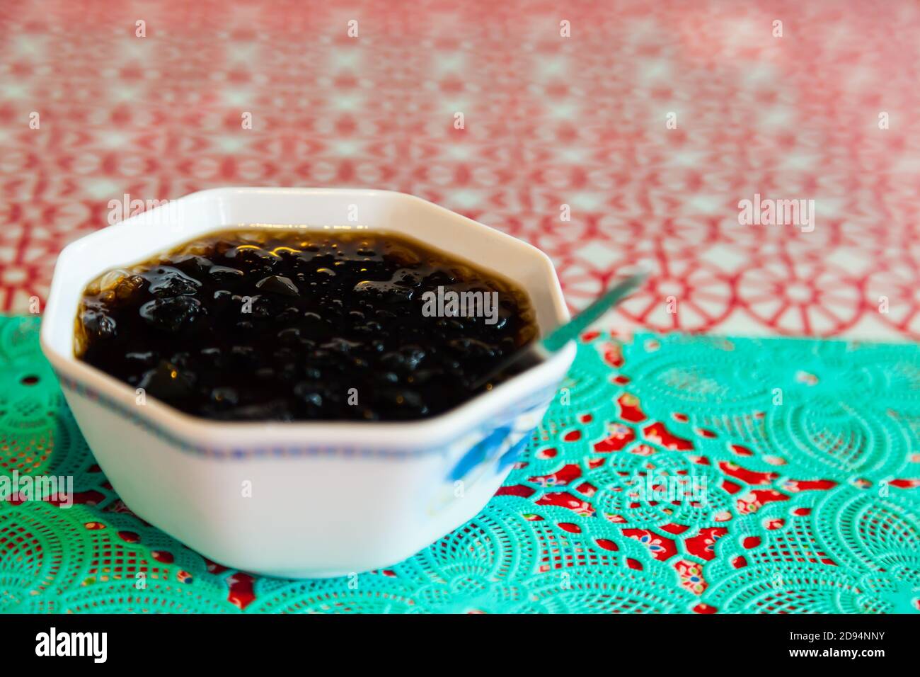 Thailand desserts (Cao Guay) local foods on the table of background ...